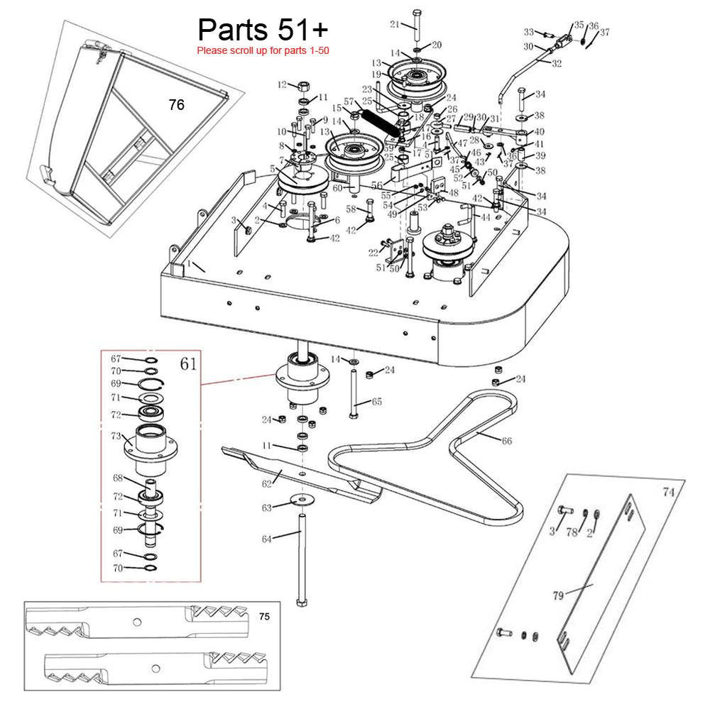 36WT Front Deck Assembly– Bradley Mowers Super Store